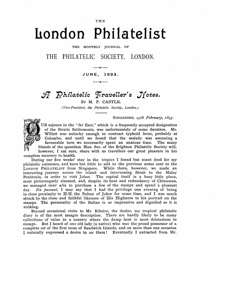 London Philatelist: The Philatelic Society, London | PDF | Postage ...