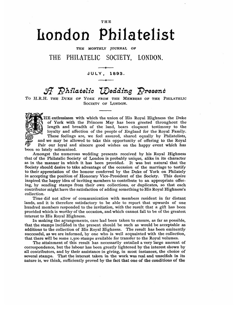 London Philatelist: The Philatelic Society, London | PDF | Postage ...