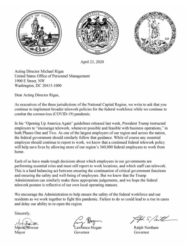 Local DC Leaders Letter To OPM | PDF