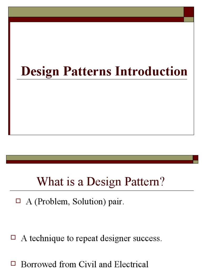 Design Patterns Lecture | PDF | Object Oriented Programming ...