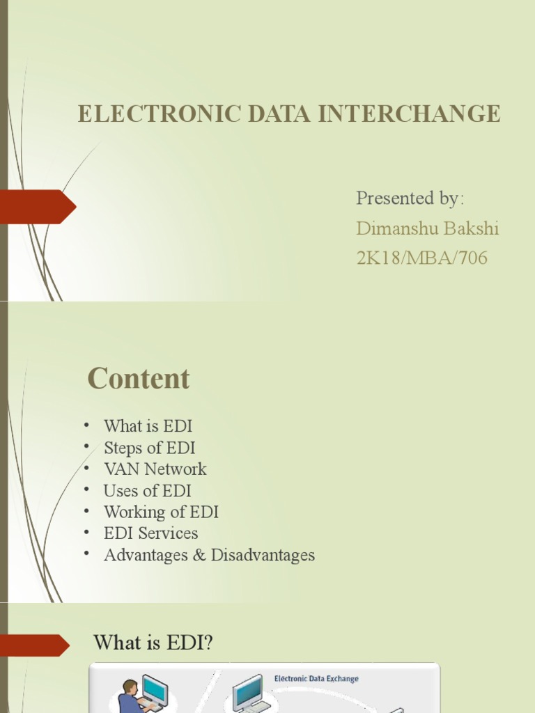 EDI Dimanshu Bakshi (FINAL) | PDF | Electronic Data Interchange | Data