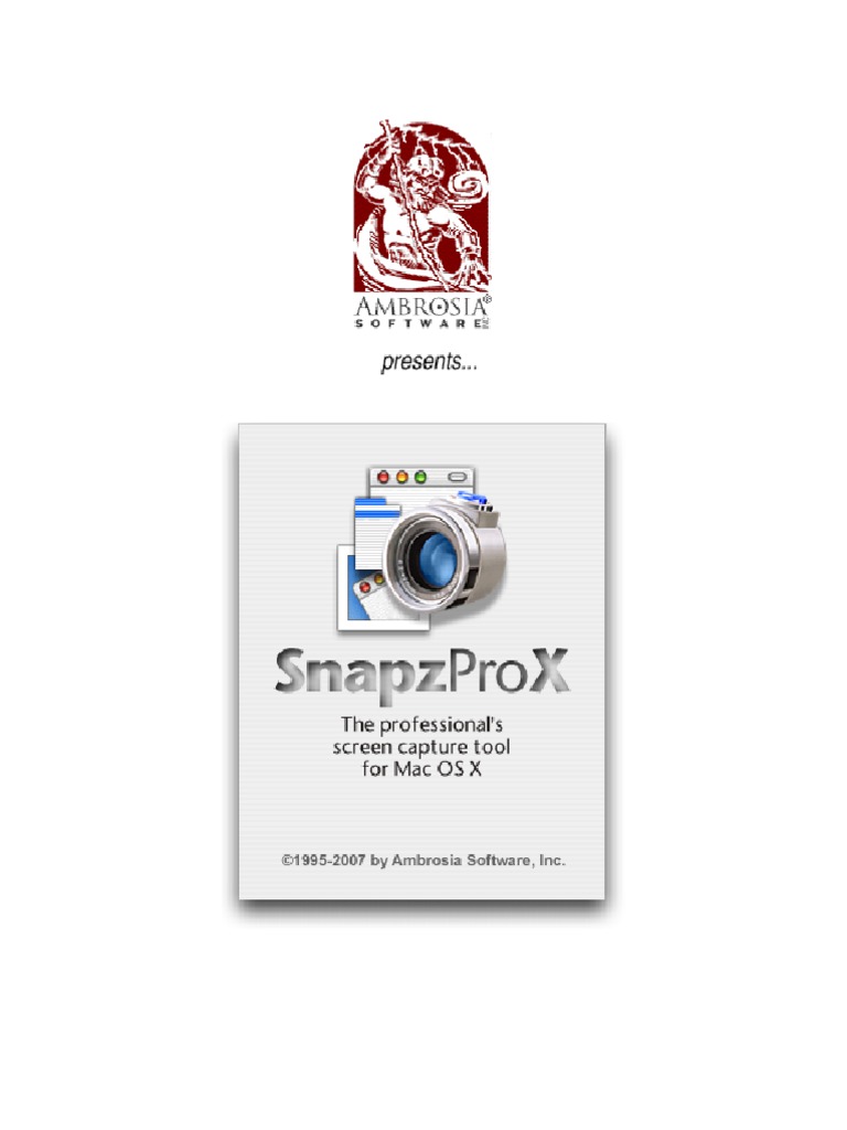 Snapz Pro X 2.1 Manual | PDF | Adobe Photoshop | Screenshot