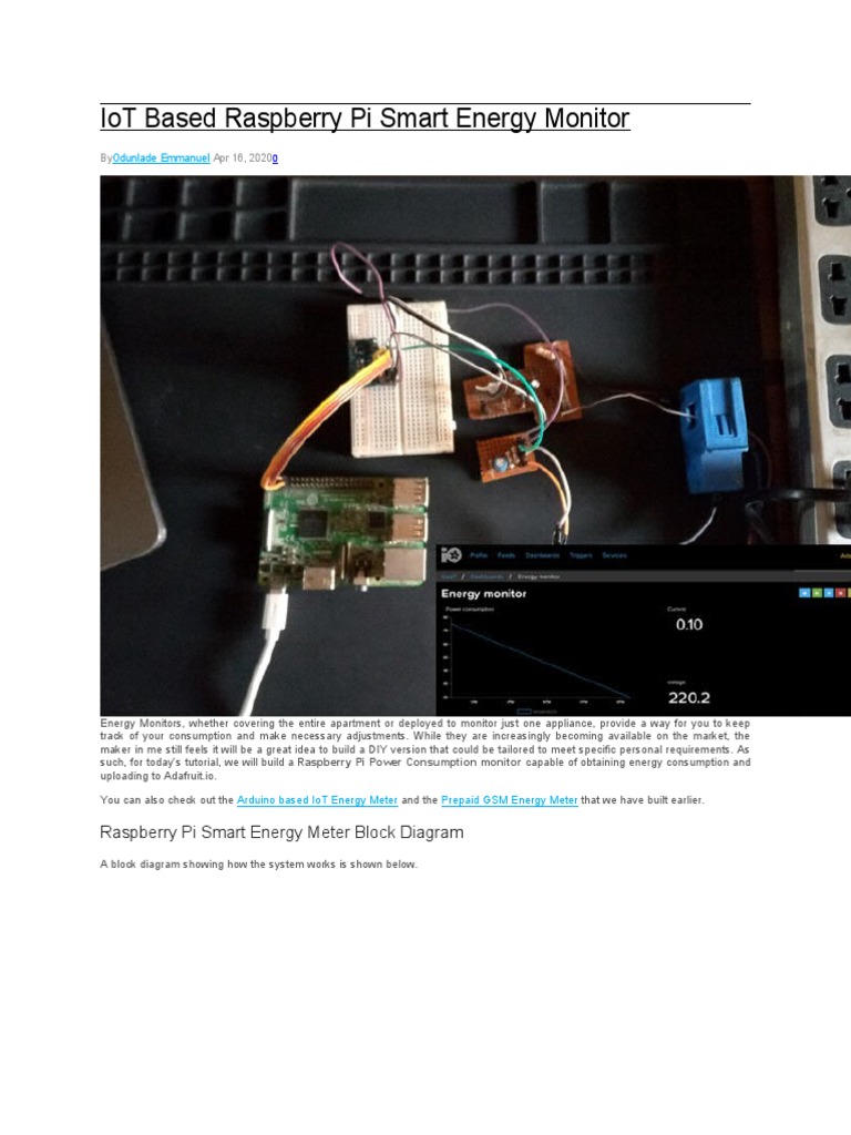 IoT Based Raspberry Pi Smart Energy Monitor | PDF | Root Mean Square ...