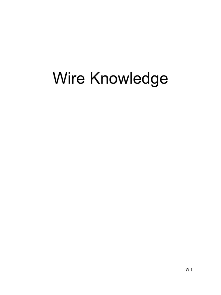 Wire Knowledge PDF | PDF