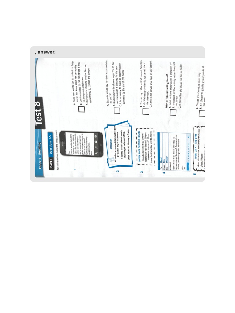 Test 8 Reading | PDF