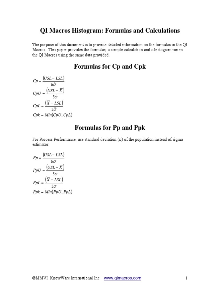 CP CPK - PP PPK | PDF | Standard Deviation | Data Analysis