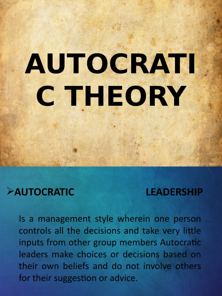 Autocratic Theory | PDF