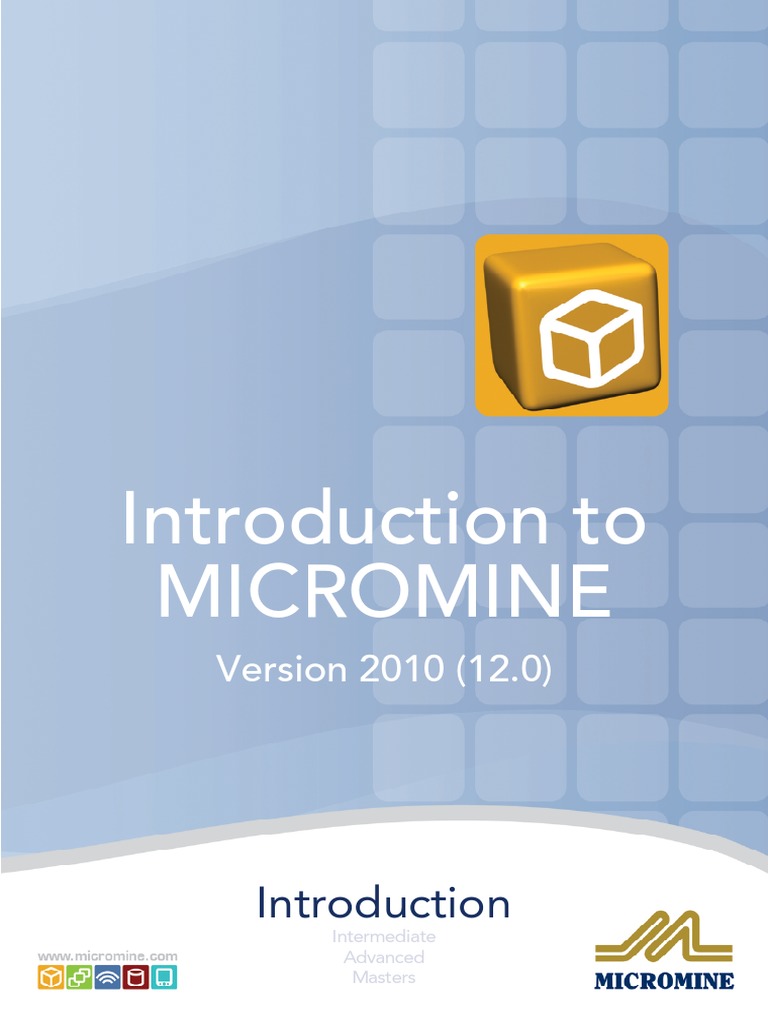 MM12-0 Introduction To MICROMINE (2010-04) | PDF | Dialog Box ...