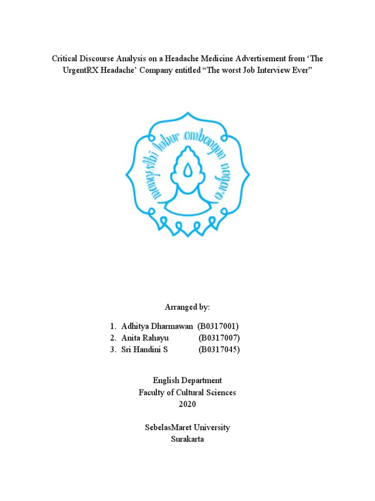 CDA of Urgentrx Headache Relief | PDF | Communication | Semiotics