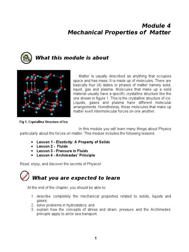 Physics Module | PDF | Buoyancy | Density