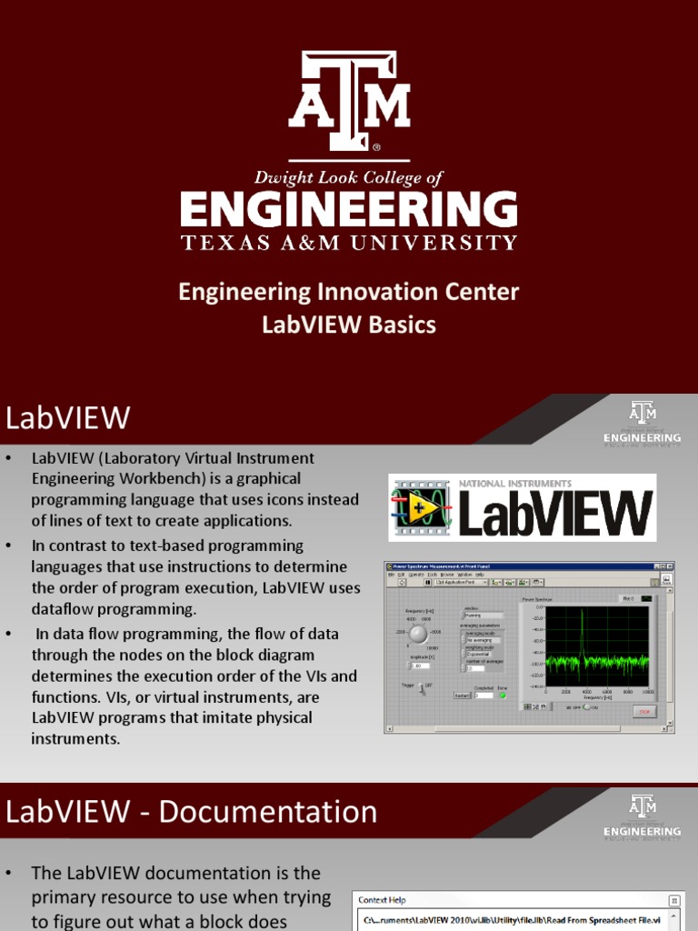 Engineering Innovation Center Labview Basics | PDF | Data Type ...