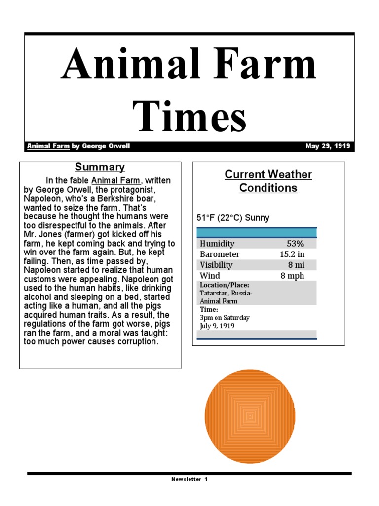 Animal Farm Times: Current Weather Conditions | PDF