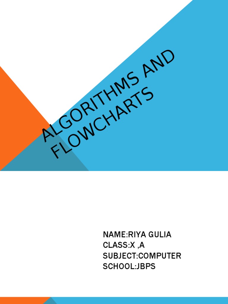 Algorithms and flowcharts for solving problems | PDF | Algorithms ...