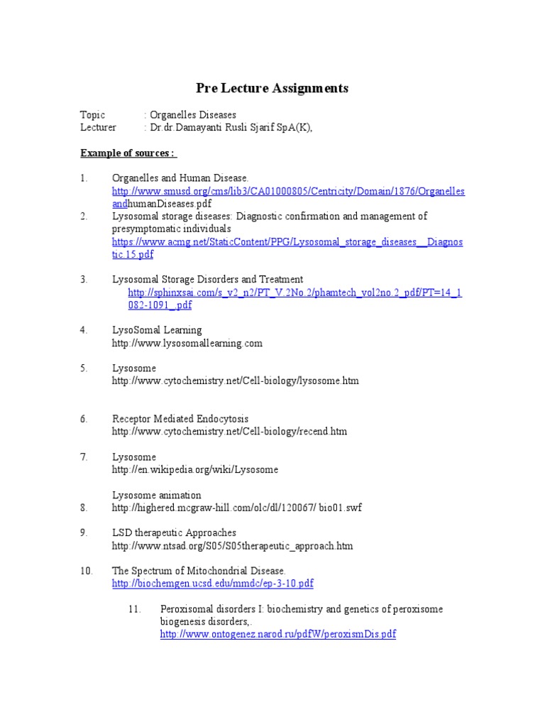 Pre Lecture Assignments: Example of Sources | PDF | Self-Improvement | Wellness