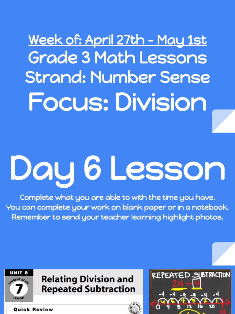 Division Lesson Slides - April 27 - May 1 | PDF | Language Arts ...