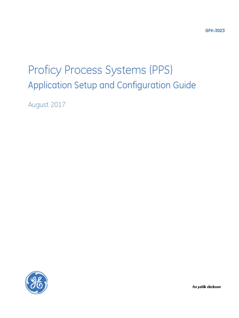 Proficy Process Systems (PPS) : Application Setup and Configuration ...