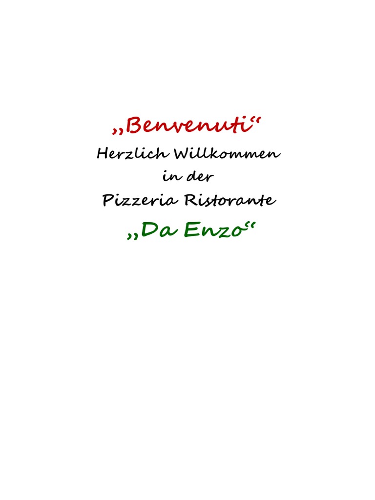 Da Enzo Speisekarte PDF | PDF