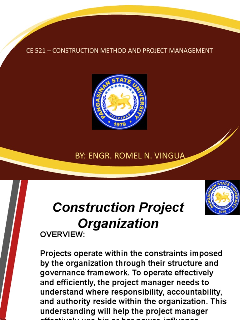 Construction Project Management Overview | PDF | Organizational Structure | Governance