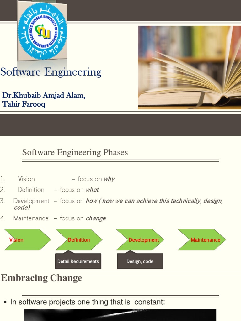 Software Engineering: DR - Khubaib Amjad Alam, Tahir Farooq | PDF | Software Prototyping ...