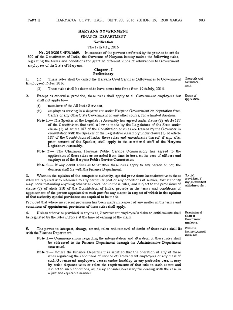 Hcs Allowances Rules 2016 | PDF | Leasehold Estate | Government