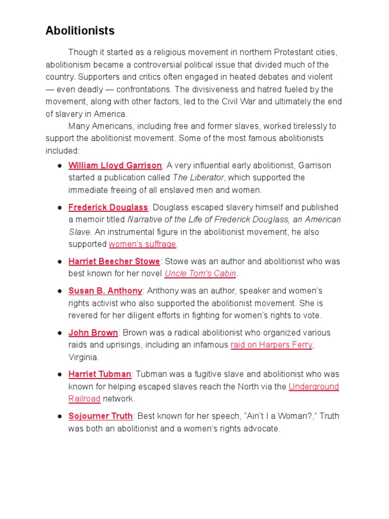 Abolitionists: William Lloyd Garrison | PDF