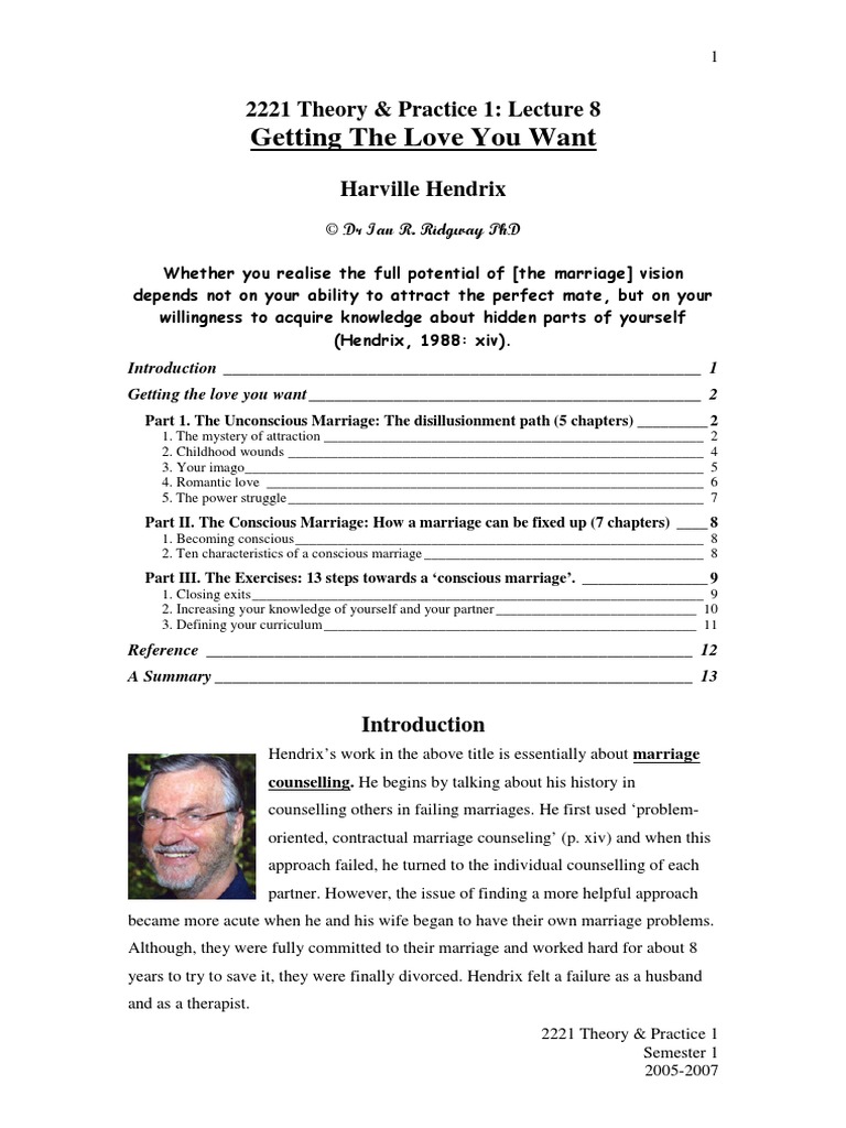 Getting The Love You Want A Guide For Couples | PDF