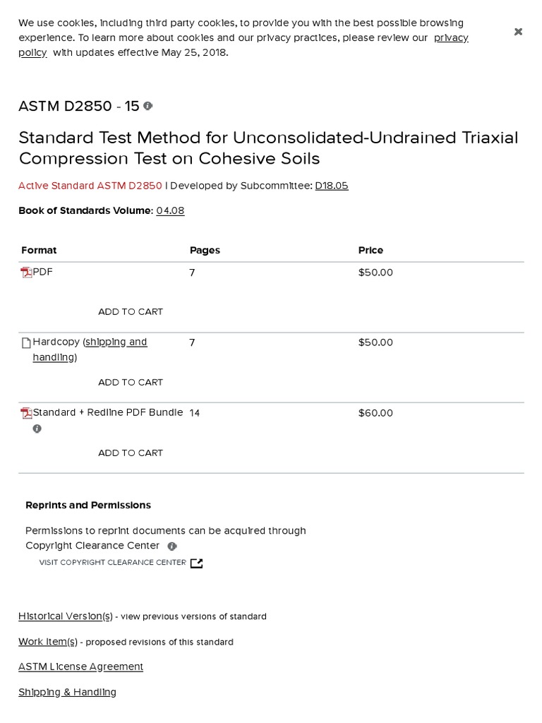 Standard Test Method For Unconsolidated-Undrained Triaxial Compression ...