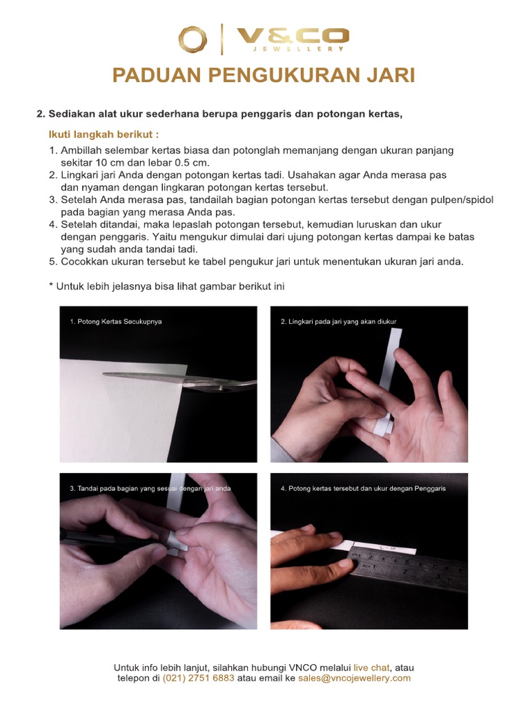 Panduan Ukuran Jari PDF | PDF