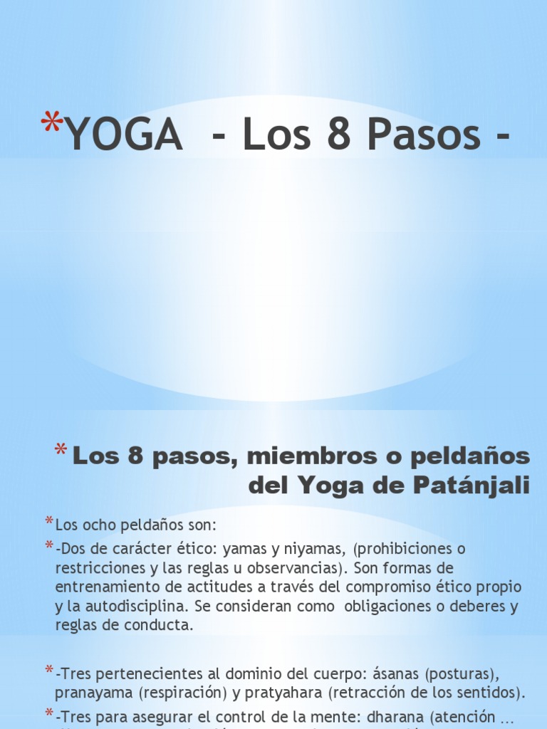 Los 8 Pasos del Yoga de Patánjali | PDF | Yoga | Meditación