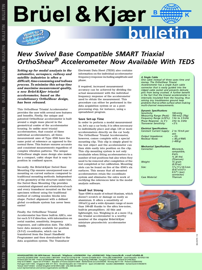 Bulletin: New Swivel Base Compatible Smart Triaxial Orthoshear ...