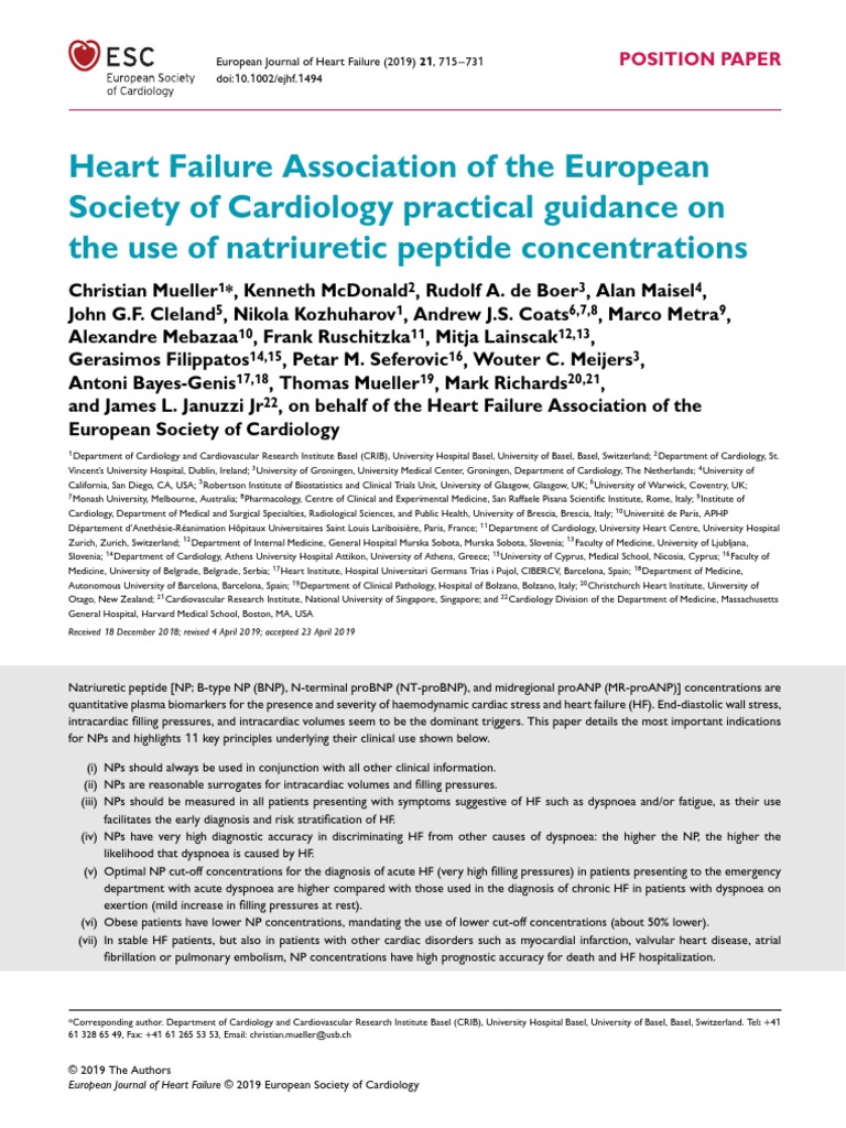 Mueller Et Al-2019-European Journal of Heart Failure PDF | PDF ...