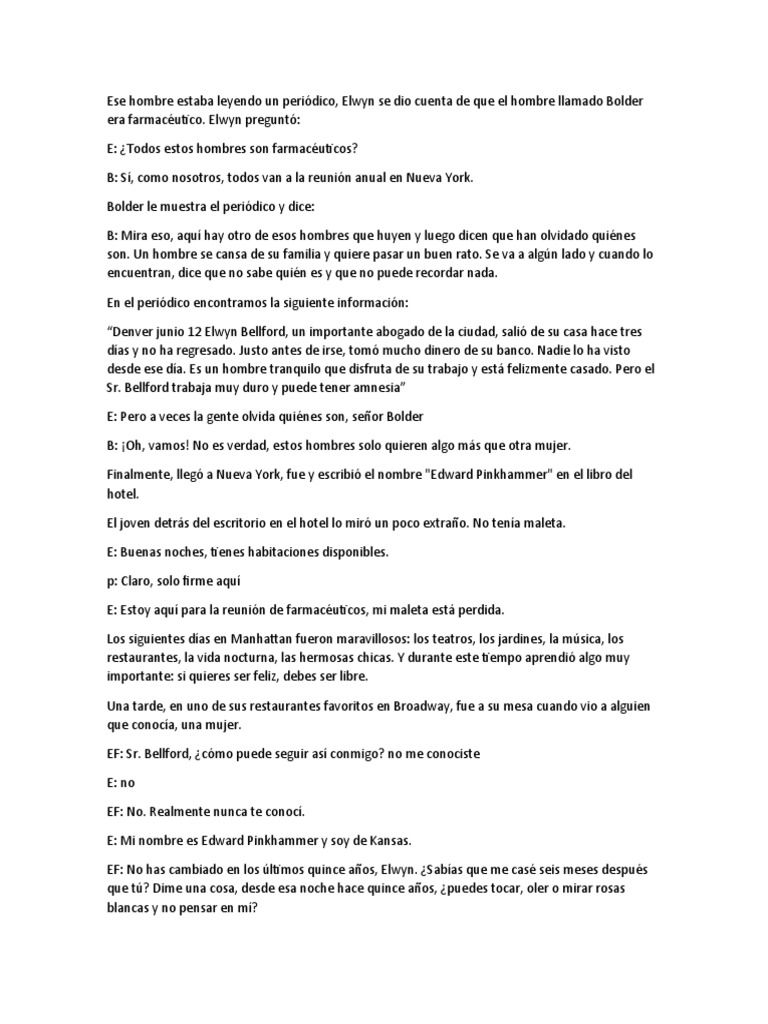 Traduccion A Walk in Amnesia | PDF