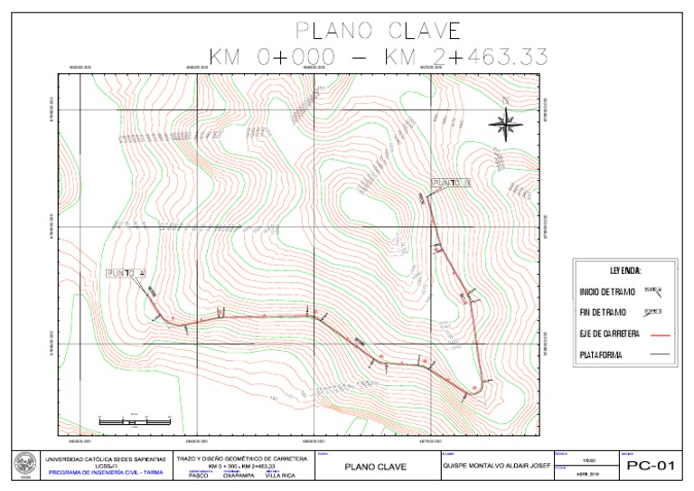 PLANOS DISEÑO VIAL FINAL-PLANO CLAVE A2 PDF | PDF