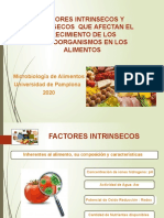 Factores Intrinsecos y Extrinsecos | PDF | Descomposición | Alimentos