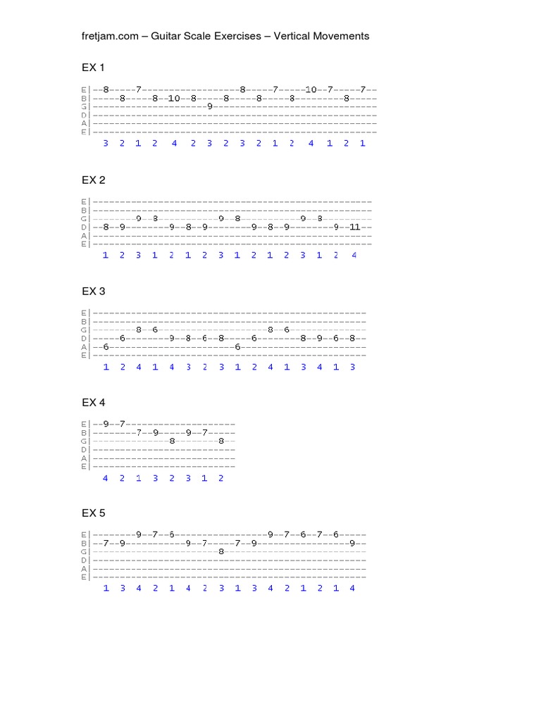 Vertical Scale Exercises PDF | PDF