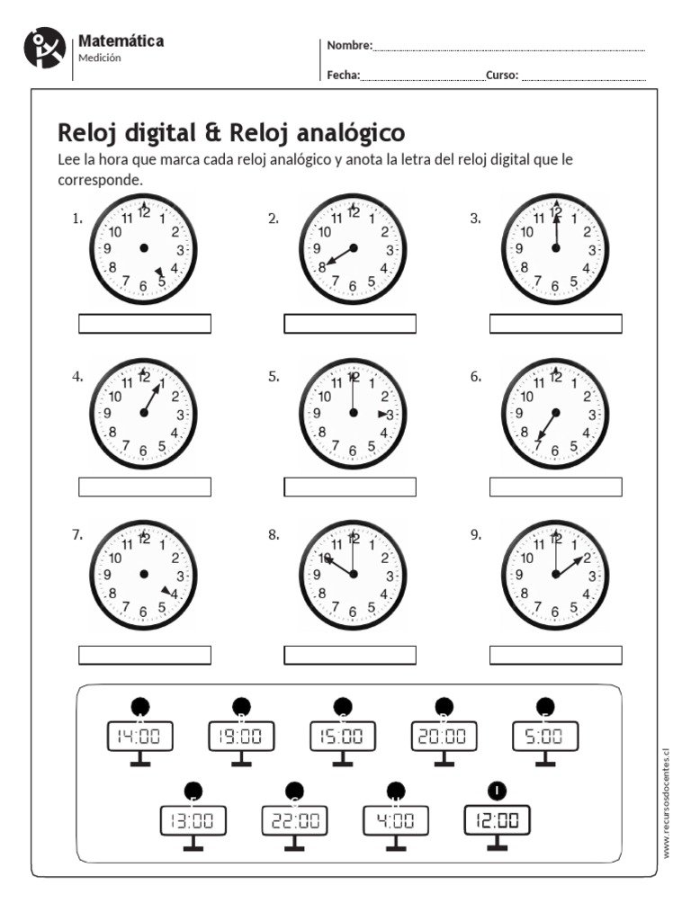 Horas Relojes | PDF