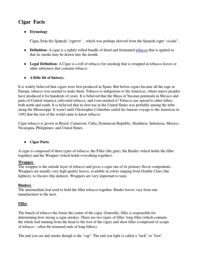 Cigar PDF | PDF | Cigar | Herbal And Fungal Stimulants