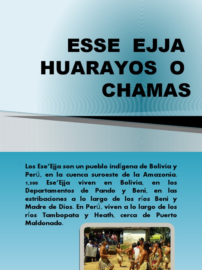 Cultura y Vida de los Ese'Ejja | PDF | Imperio Inca | Bolivia