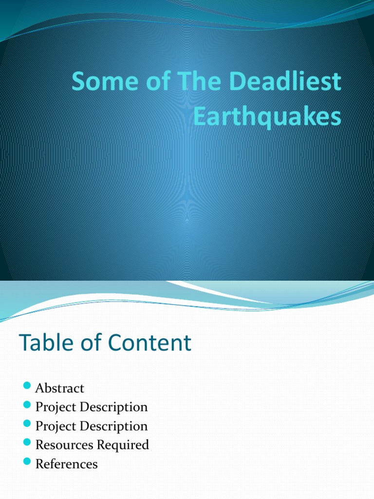 Some of The Deadliest Earthquakes | PDF | Computing | Cyberspace