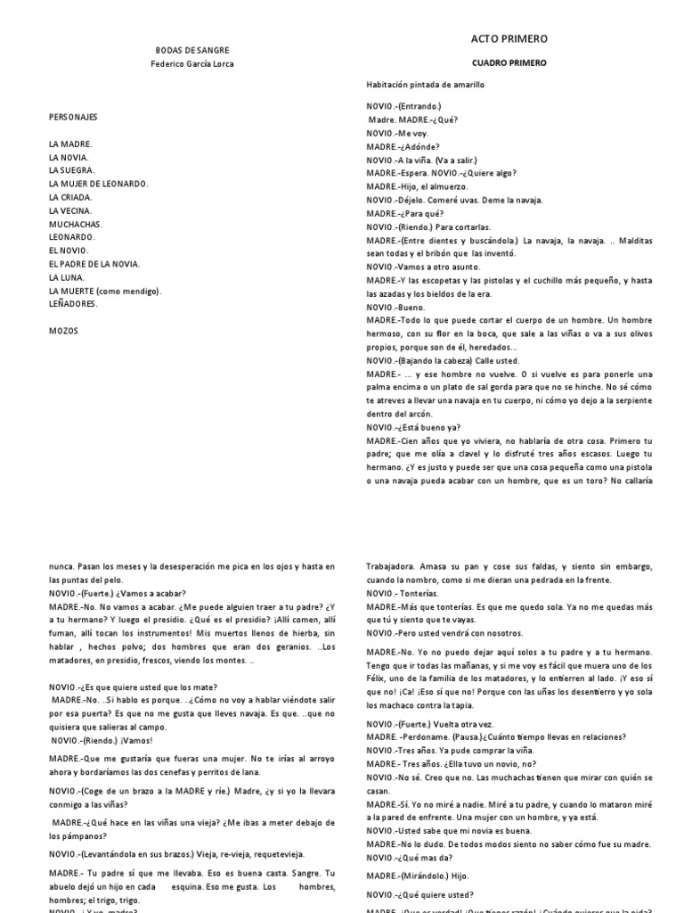 Bodas de Sangre | PDF | Naturaleza