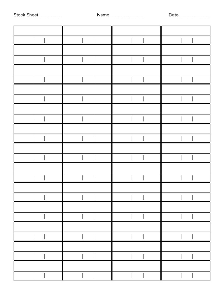Stock Sheet PDF | PDF