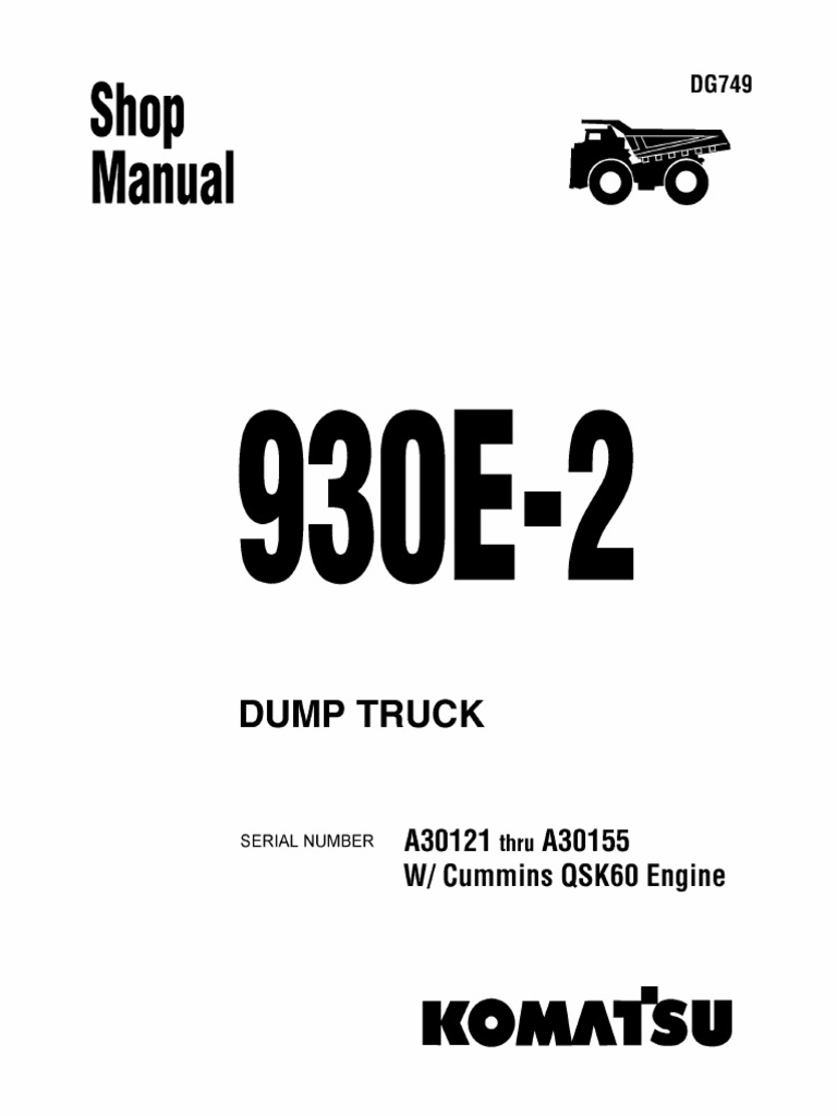 930e Komatsu PDF | PDF | Truck | Power Inverter
