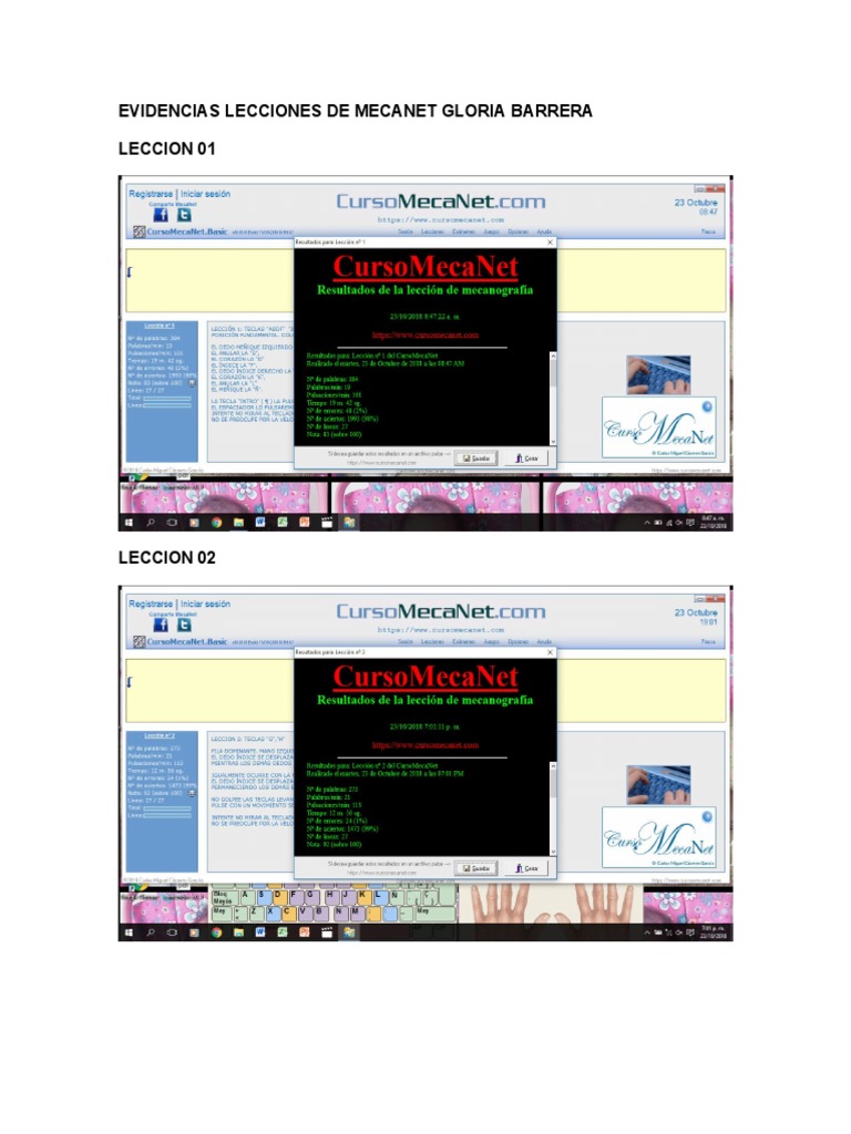 Mecanet Lecciones y Examen-Gloria Barrera | PDF