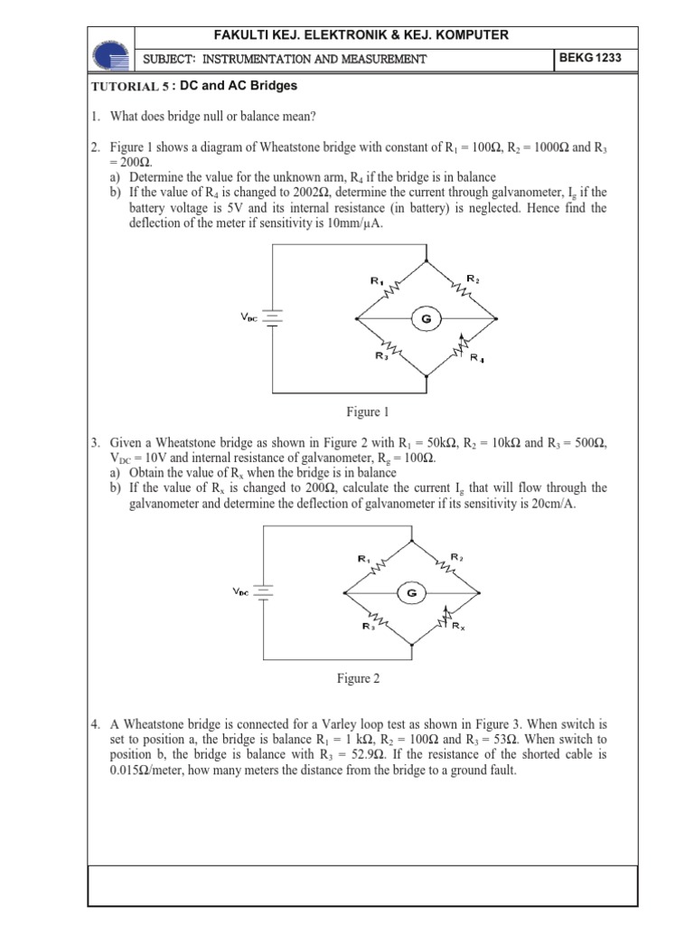 Tutorial 5 | PDF | Electrical Impedance | Electrical Circuits