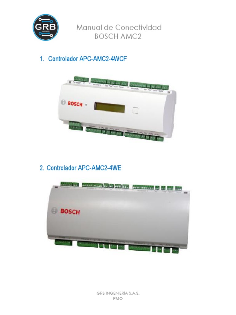 1. Controlador APC-AMC2-4WCF: Manual de Conectividad Bosch Amc2 | Relé ...