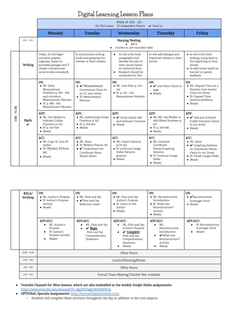 Week 6 Plans | PDF | Behavior Modification | Learning