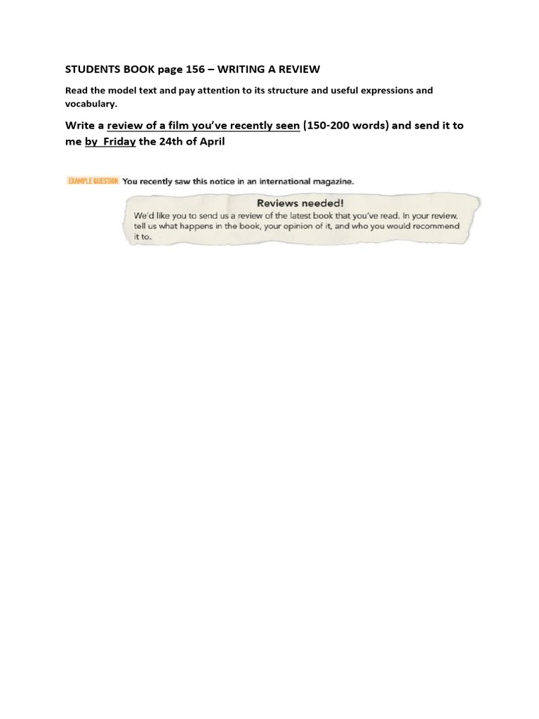 Writing a Film Review Guide | PDF