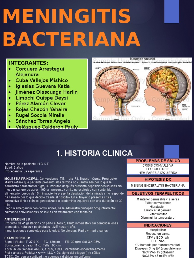 Ejemplo Presentacion HC | PDF | Meningitis | Rtt