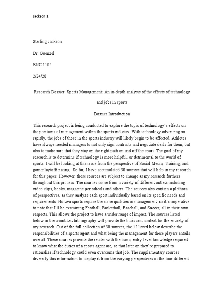 Annotated Bibliography 1 | PDF | Sports | National Basketball Association