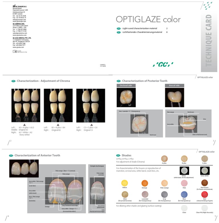 Optiglaze Over Bleech Shade C&B MFH PDF | PDF | Color | Materials